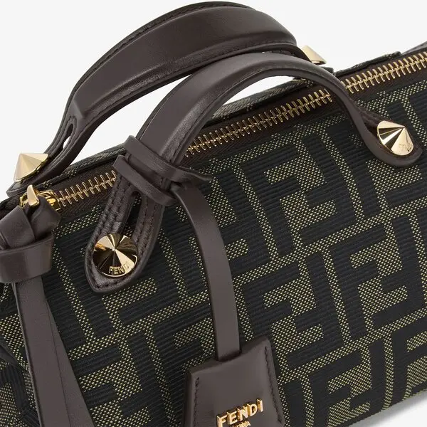 Fendi Ff Zucca Jacquard And Leather Mini Bag